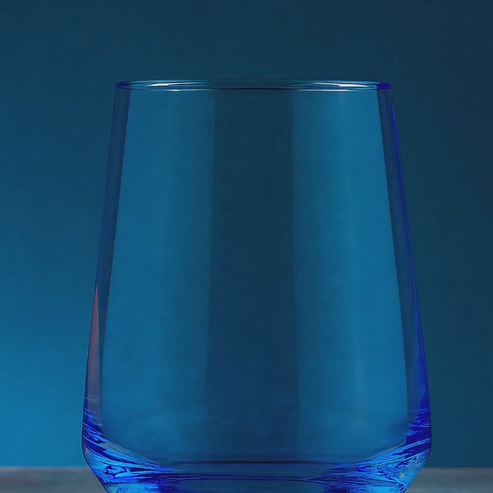 Blue Water Glass Set of 6 - 390ml | Black Carrot – BlackCarrot