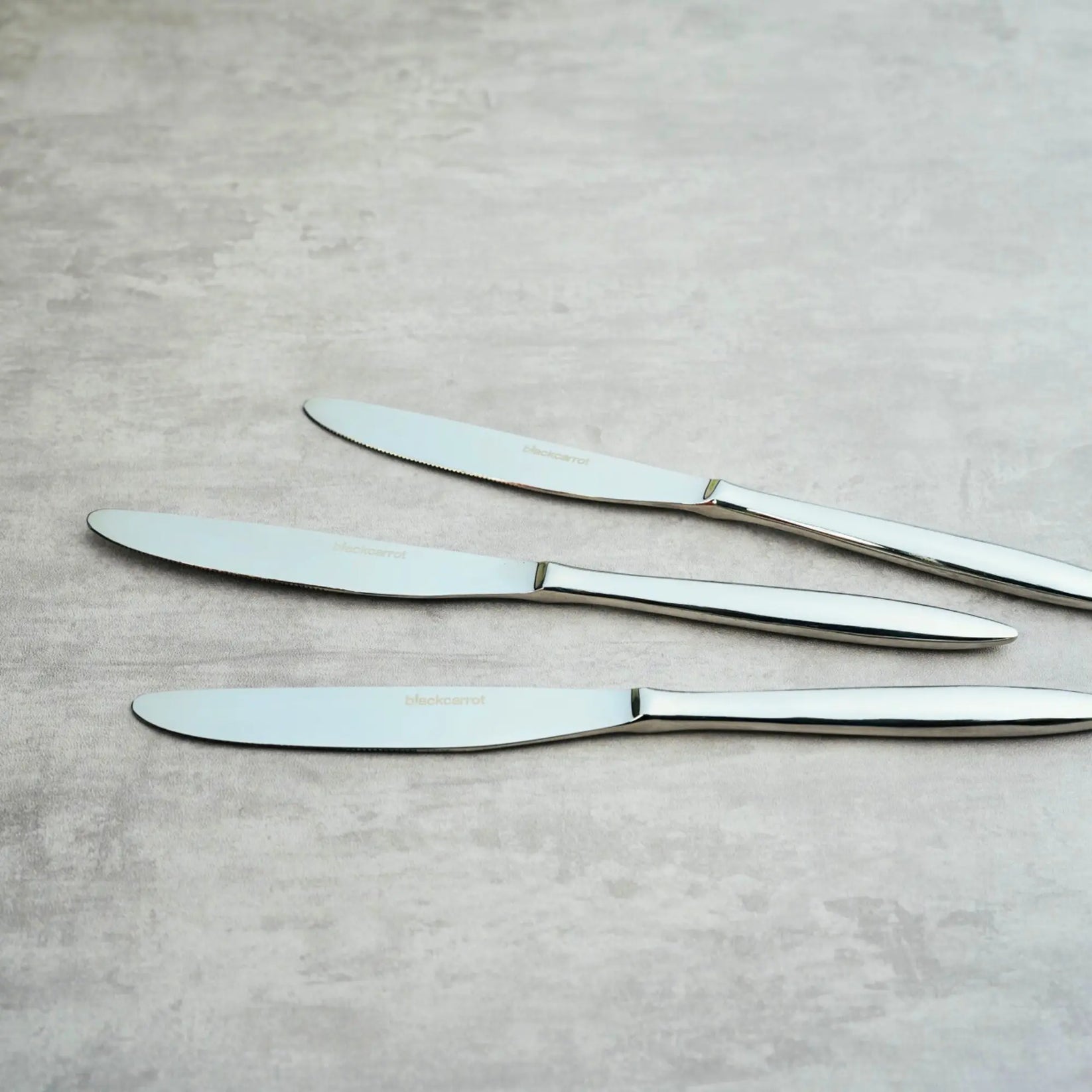 Silver Knife Set of 6 - Stainless Steel | Black Carrot – BlackCarrot